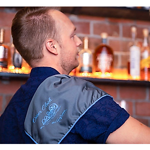 Trendy Bartender Toast to Perfection Microfiber Glass Polishing Lint-Free Cloth for Spotless Shine and a Residue-Free Finish - Pack of 2-25x20 inch - Grey