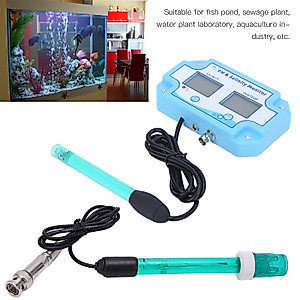 Water Quality Monitor Tester, 3 In 1 Salinity Temperature PH Tester Digital Lcd Screens Backlight Real Time Monitoring Rechargeable Wall Mount Water Quality Tester for Aquariums Hydroponics Pool(US)