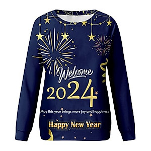JJHAEVDY Christmas Oversized Sweatshirts for Women Button Down Shirts Lightweight Dressy Outfits Classic Sweatshirts Ugly Christmas Sweatshirt Outfit(2-Royal Blue,XX-Large)