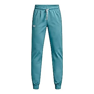 Under Armour Boys' Brawler 2.0 Tapered Pants, (433) Glacier Blue / / White, Youth Medium