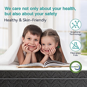 Opoiar 10 Inch Queen Innerspring Hybrid Memory Foam Mattress, Medium Firm Breathable Mattress, Pressure Relieving Mattress, Bed in a Box, Gel AeroFusion Memory Foam, Regulate Temperature, Made in USA