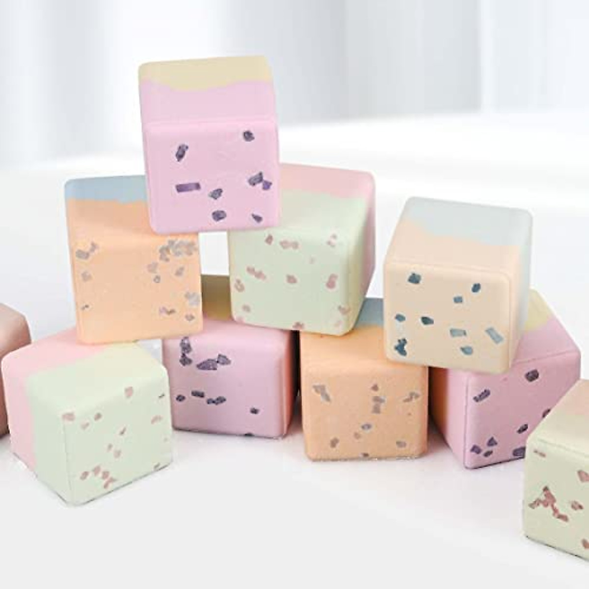 Shower Steamers Aromatherapy Set of 9 Natural XL Cubes w Essential Oils , 6 Scents Variety Pack: Awaken(Eucalyptus+Peppermint), Relax(Lavender+Sage), Revive(Grapefruit+Fir) Hanging Sachet Included