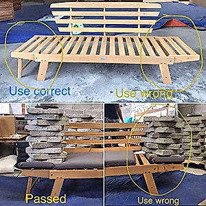 Tangkula Acacia Wood Patio Convertible Couch Sofa Bed with Adjustable Armrest, Outdoor Daybed with Cushion & Pillow, Turquoise & Navy Cushion Cover Sets, Folding Chaise Lounge Bench Ideal for Porch