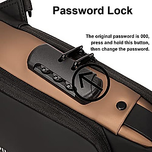 chinatera Anti-Theft Sling Bags for Men Women Crossbody Waterproof Chest Shoulder Bag Daypack Hiking Travel with USB Port