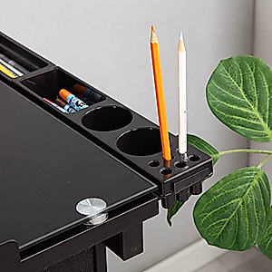 SogesHome Adjustable Drafting Table, Drawing Board Art & Craft Desk Folding Art Desk, with Side Tray, 4 Universal Lockable Casters, Black