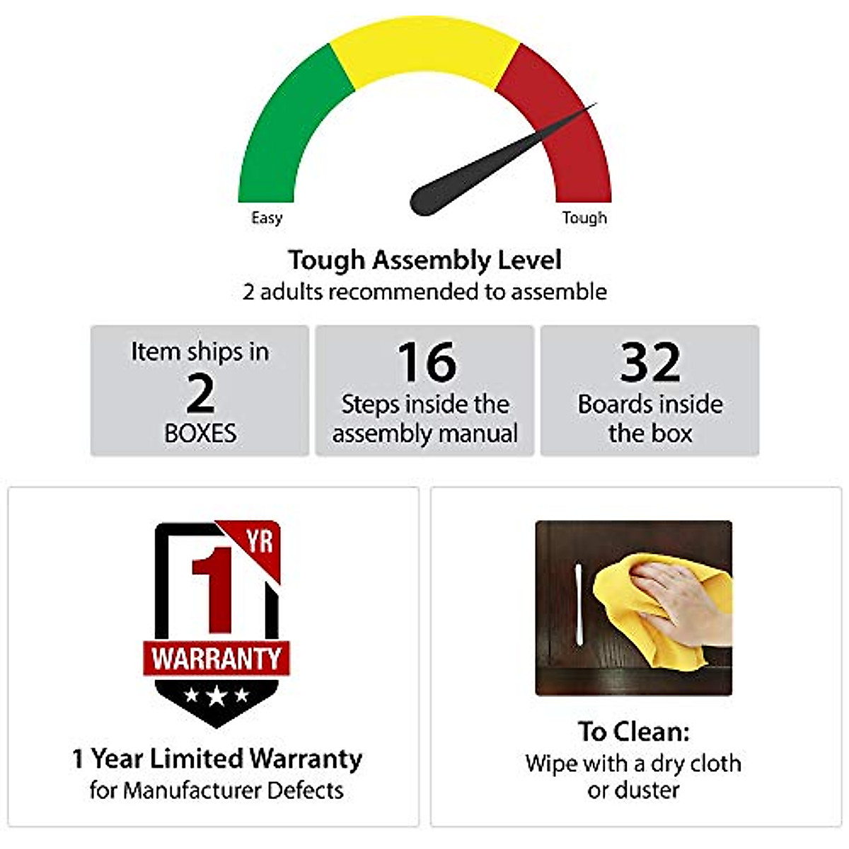 Ameriwood Home Edgewood Fireplace TV Stand for TVs up to 55", Black