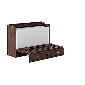 AFI Deerfield Murphy Bed Chest with Charging Station, Queen, Burnt Amber