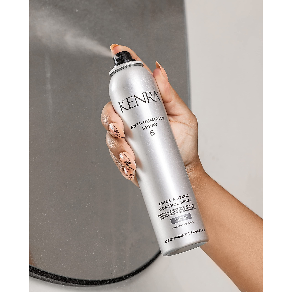 Kenra Anti-Humidity Spray 5 | Frizz & Static Control Spray |72-Hour Humidity Resistance & Protection | Lightweight, Low Hold Formula | Thermal Protection | 5oz