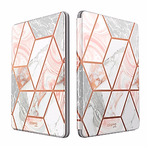 i-Blason for iPad Mini 7 Case (A17 Pro 2024), iPad Mini 6 Case (2021) 8.3 inch, Full-Body Trifold with Built-in Screen Protector Smart Cover with Auto Sleep/Wake & Pencil Holder, Cosmo Series(Marble)
