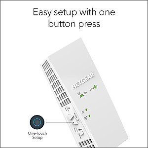 NETGEAR WiFi Mesh Range Extender EX6250 - Coverage up to 2000 sq.ft. and 32 devices with AC1750 Dual Band Wireless Signal Booster & Repeater (up to 1750Mbps speed), plus Mesh Smart Roaming