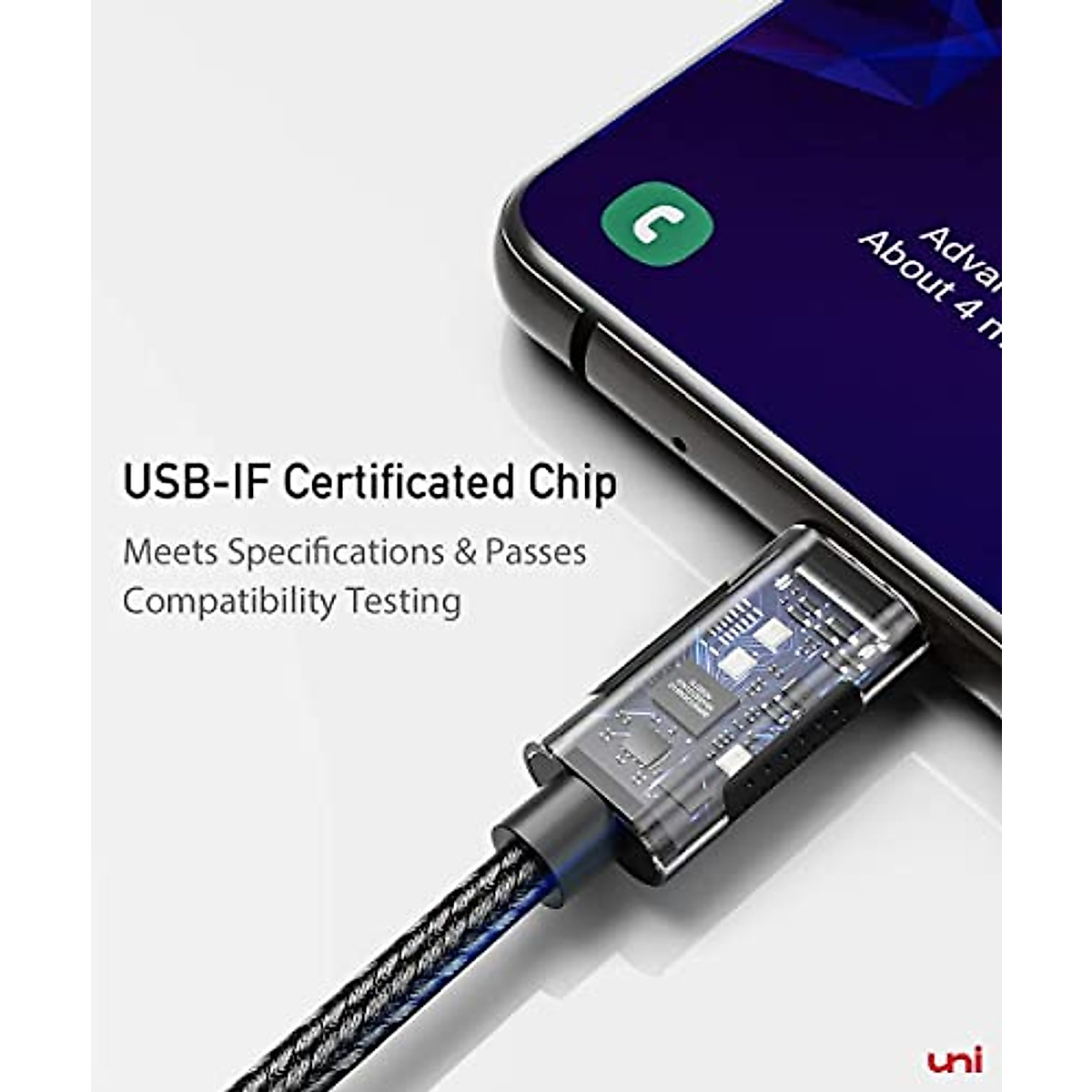 USB C to USB C Cable, uni 100W Type C to Type C Fast Charging Cable [20V/5A] Braided USB C Cable for MacBook pro, iPad pro, Dell 10ft/3 Meters 2 Pack