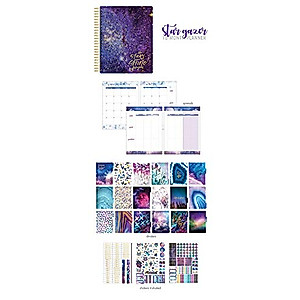 Paper House Productions SET-0010 Stargazer Accessory Bundle-Includes 18 Month Undated Planner 3 Sticker Styles Washi Tape