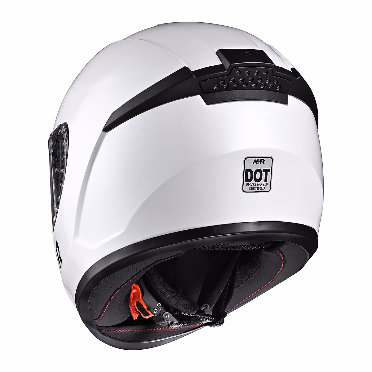 AHR Full Face Motorcycle Helmet Lightweight Street Bike Helmet with Storage Bag Great Ventilation & Streamlined Design for Touring Racing, Run-F3 DOT Approved (White, XX-Large)