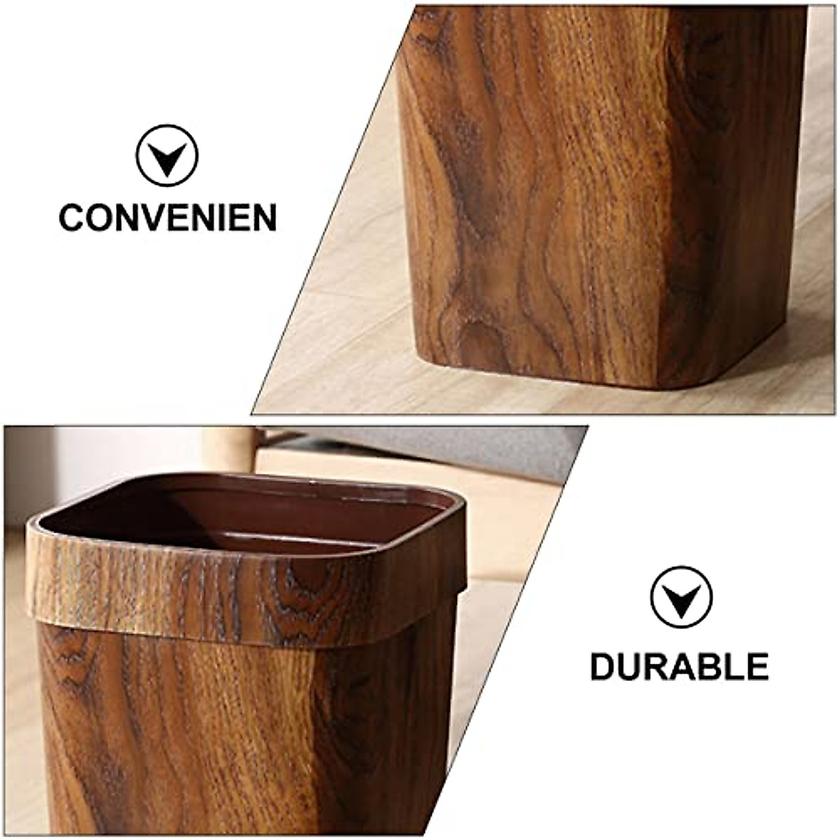 STOBAZA 1pc Dorm Bedroom for Bin Practical Counter Bathrooms Rooms Marble Home Farmhouse Pail Rubbish Siimulation Can: Basket Fashion Grain Modern Pattern Wastebasket, Xcm