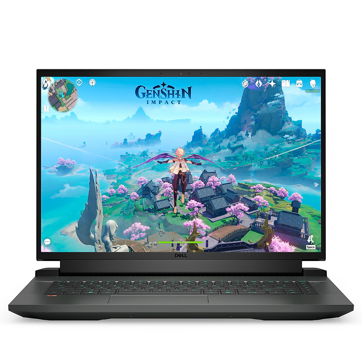 Dell G16 Gaming Laptop, 16'' QHD 165Hz Display, Intel Core i7-12700H, NVIDIA GeForce RTX 3060 6GB GDDR6, 16GB DDR5 RAM, 512GB PCIe SSD, 1 Zone Backlit Keyboard, Win 11 Pro, Black