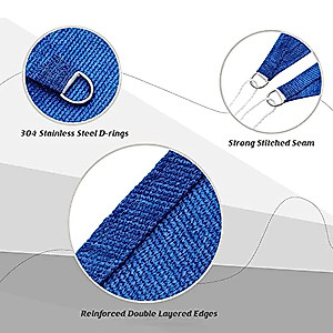 Oneofics 10’x10’x10’ Triangle Sun Shade Sail Sand Sun Shade Sail Canopy UV Block Awning for Outdoor Patio Garden Backyard