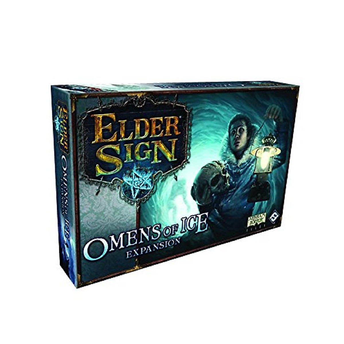 Elder Sign Omens of Ice Board Game EXPANSION | Horror Strategy Game | Cooperative Dice Game for Adults and Teens | Ages 14+ | 1-8 Players | Avg. Playtime 1-2 Hours | Made by Fantasy Flight Games
