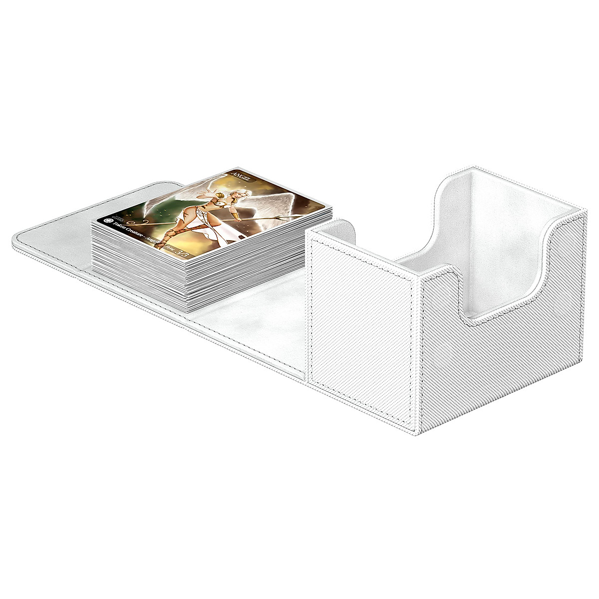 Ultimate Guard Sidewinder 80+, Deck Box for 80 Double-Sleeved TCG Cards, White, Magnetic Closure & Microfiber Inner Lining for Secure Storage