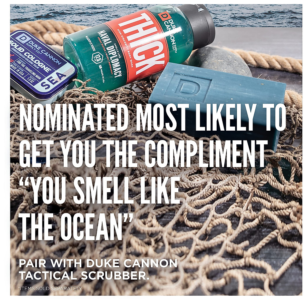 Duke Cannon Supply Co. THICK High-Viscosity Body Wash for Men - Smells Like Naval Supremacy, 17.5 Fl Oz