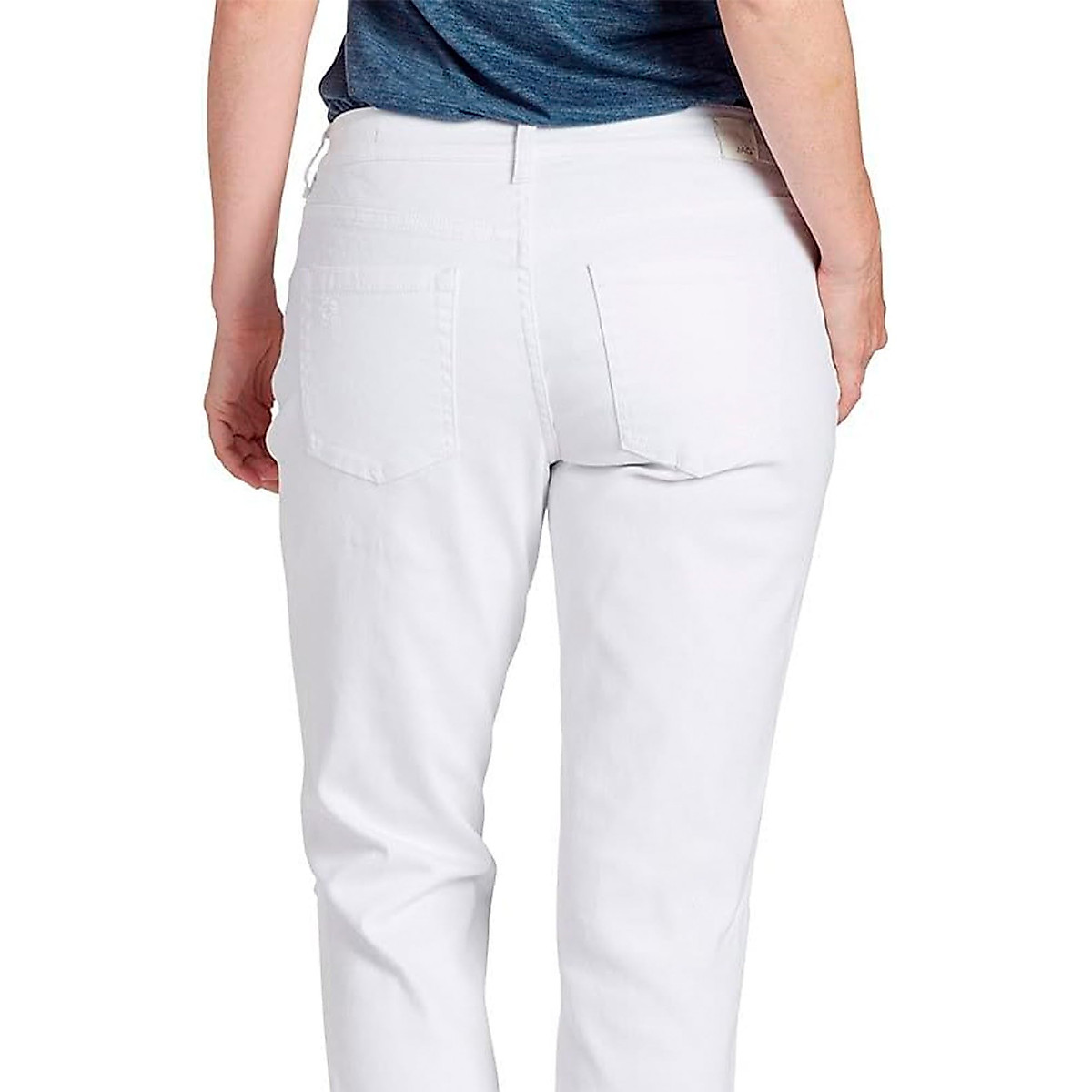 JAG Jeans Women's Patched Alex Boyfriend in White Denim, 12xREG