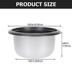 Rice Cooker 10 Cup Griddle Grill Accessories Pressure Cooker Non-stick Rice Cooker Pot Household Cooker Inner Pot Inner Cooking Pot Container Baking Bowl Nonstick Cookware Rice Cooker Small