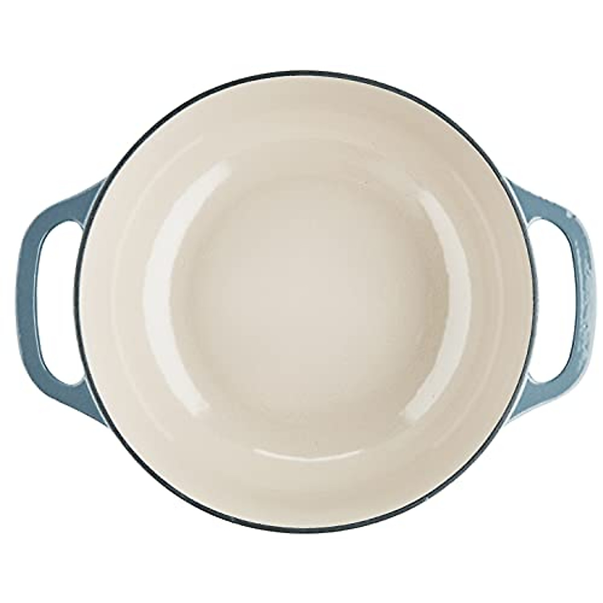 Lodge EC6D34 Enameled Dutch Oven, 6 Qt, Storm Blue & Enameled Cast Iron and Stoneware Care Kit, 12 oz