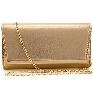 SUCCUNA Clutch Purses Envelope Evening Bag For Women Girl Gold Charming Sparkling Crossbody Handbags for Wedding