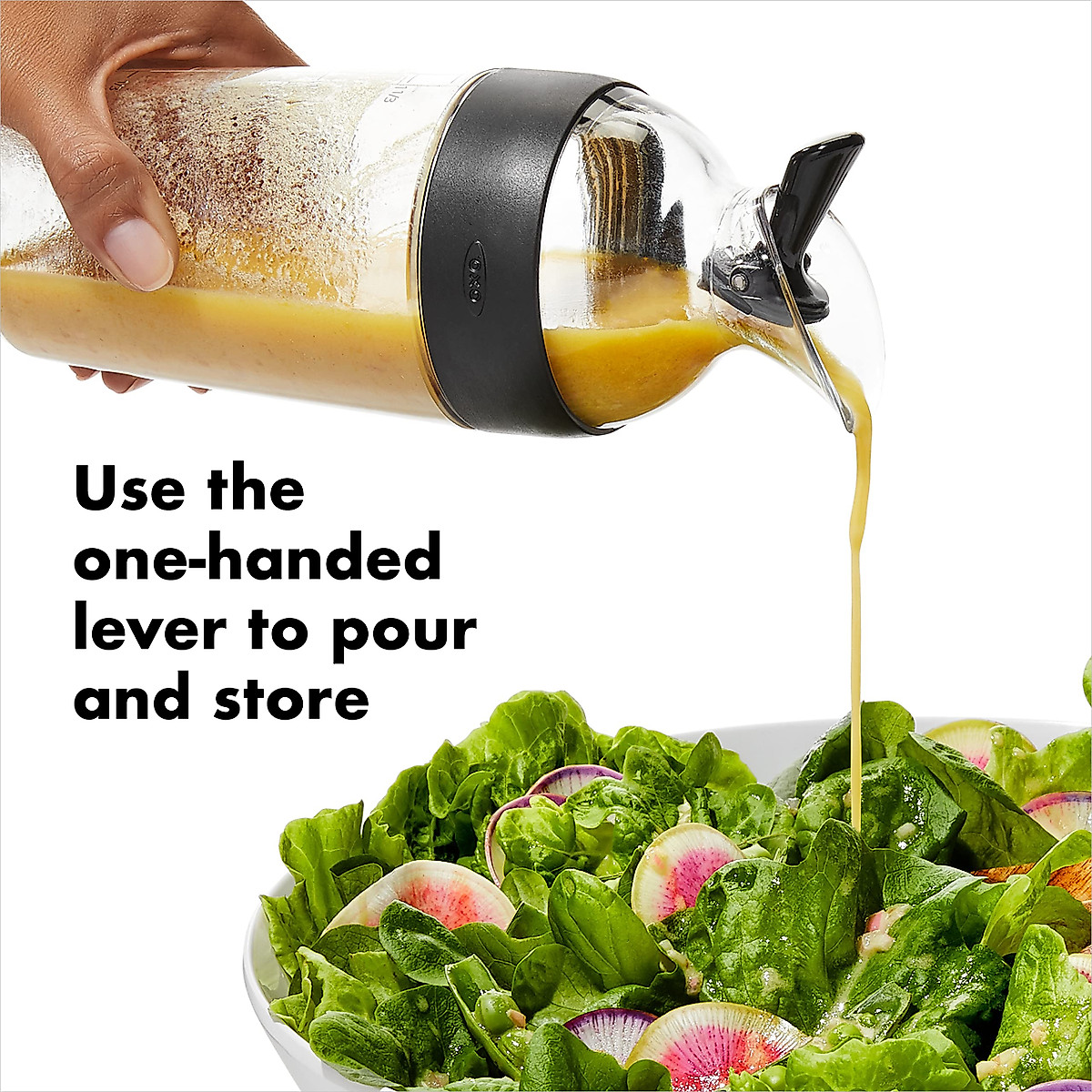 OXO Good Grips Salad Dressing Shaker and Prep & Go Leakproof Silicone Squeeze Bottles Bundle