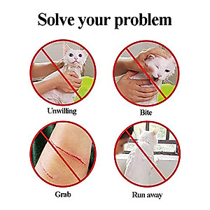 HATIKY Cat Bathing Bag，Puppy Dog Cleaning Shower Bag- Adjustable Anti-Bite and Anti-Scratch Polyester Soft Restraint Cat Grooming Bag for Bathing, Nail Trimming, Injection, Medicine Taking (Green)