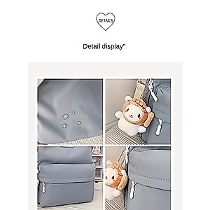 MAGSKY Aesthetic Backpack Cute Kawaii Backpack Large Capacity Casual Travel Mochilas Daypacks (Blue)