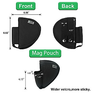 NEXT STATION Pistol Holster with Magazine Pouch,Gun Safe Pistol Holder for MOLLE Gun Safe Door Panel Organizer (2 Pack)