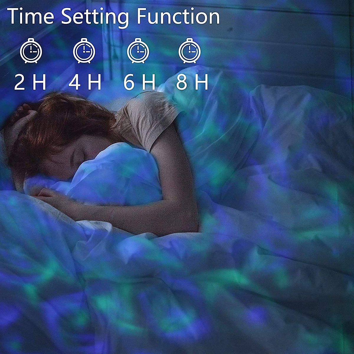 Wave Projector Outdoor, Ocean Wave Light Projector with Remote Control, Waterproof LED Projector Lamp 3D Water Effect for Xmas New Year Halloween Birthday Wedding Party Kids Adult Indoor Outdoor