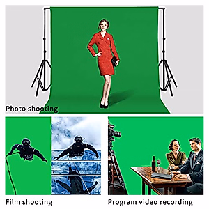 Green Screen Backdrops, Portable Solid Color Photography Backdrops Cloth, 6.0 x 9.0 ft Collapsible Green Backdrop Background for Photography, Video Studio