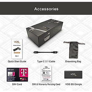 Tri Cascade VOS™ 5G Cellular Travel Internet with Local & Global Access T-Mobile SIM, Supports macOS, iPadOS, Windows, Linux, USB C Dongle for PC, Desktop, Gen10 iPad, MacBook, Surface Tablet