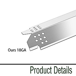 Damile 14.6" Grill Heat Plates Heat Shield Flame Tamer Burner Covers, BBQ Grill Replacement Parts for Nexgrill 720-0830H, 720-0864, 720-0888, 720-0888N, Members Mark 720-0882D, BBQ Pro 122.47207610