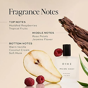 Dime Beauty Perfume Malibu Night, 1.7 oz / 50 ml - Light and Floral Musk Scent, Hypoallergenic, Clean Perfume, Eau de Toilette For Women