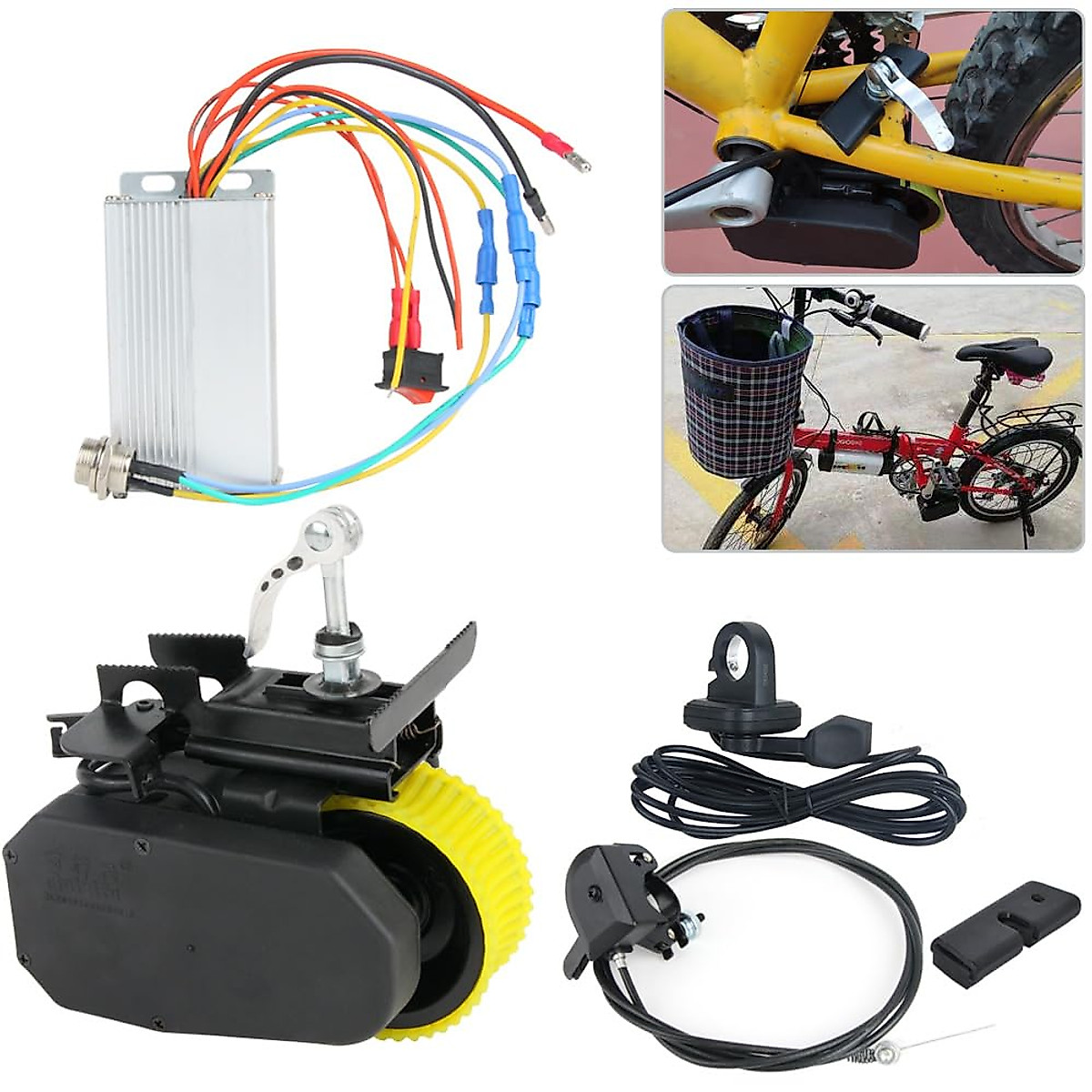 DIY Electric Bike Conversion kit 250W Electric Bike Brushless Motor and Controller for E-Bike Bicycle Booster 48V Electric Bike kit 36v Bike Motor kit Mountain Bike Modification Parts