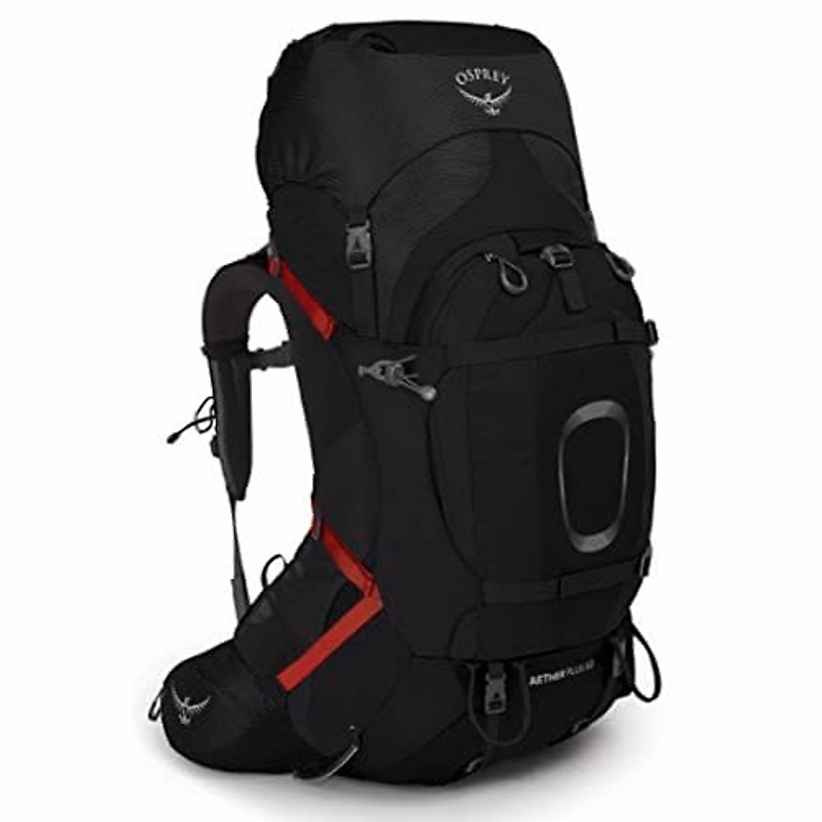 Osprey Aether Plus 60L Men's Backpacking Backpack, Black, L/XL