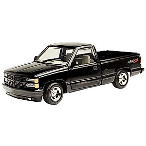 1992 Chevrolet Pickup SS 454 Black 1/24 Diecast Car Model by Motormax 73203