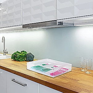 Acrylic Ziplock Bag Storage Organizer, Food Storage Bag Holders for Gallon, Sandwich, Snack, Quart Size Bags, Compatible With Ziploc, Solimo, Hefty, Glad Bags Variety Size