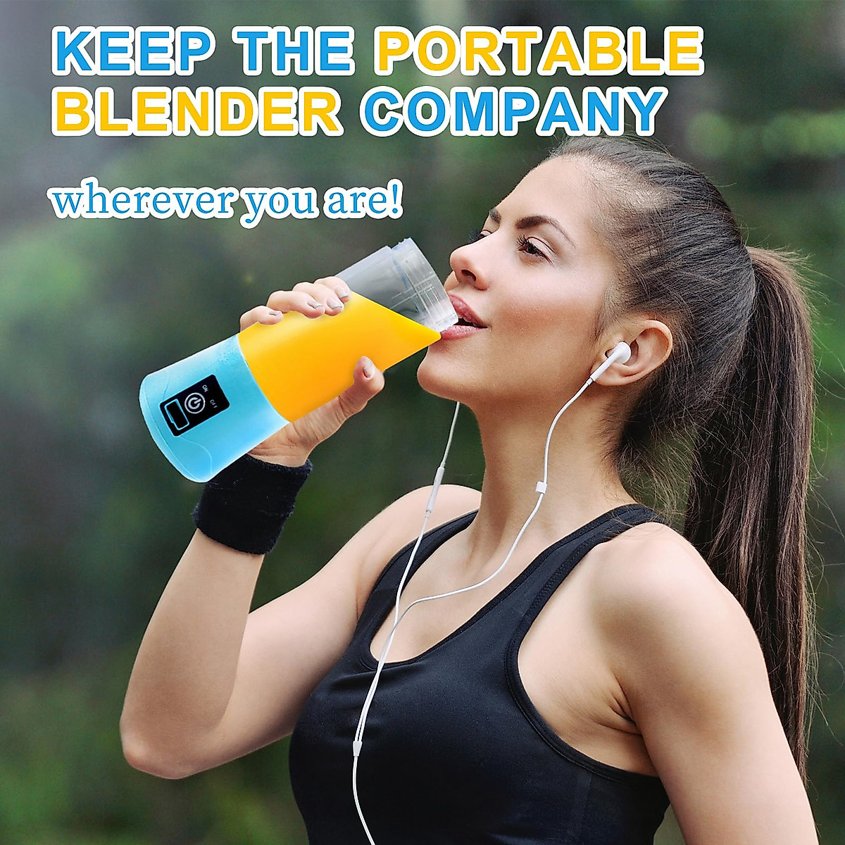 Portable Blender,Personal Blender for Shakes and Smoothies,Personal Size Blenders with USB Rechargeable Mini Fruit Juice Mixer, Mini Juicer Smoothie Blender Bottles Travel 380ML