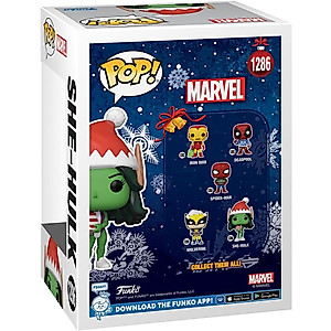 POP Marvel: Holiday - [She Hulk] as Elf Funko Vinyl Figure (Bundled with Compatible Box Protector Case), Multicolored, 3.75 inches