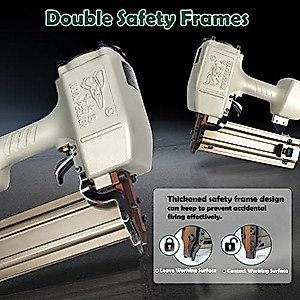 Woodpecker ST64 14 Gauge 3/4" to 2-1/2" Pneumatic Concrete T Nailer Gun with 400pcs Concrete T Nails, Air Power Heavy Duty Concrete Nail Gun Brad Nailer Finish Nailer for Woodworking