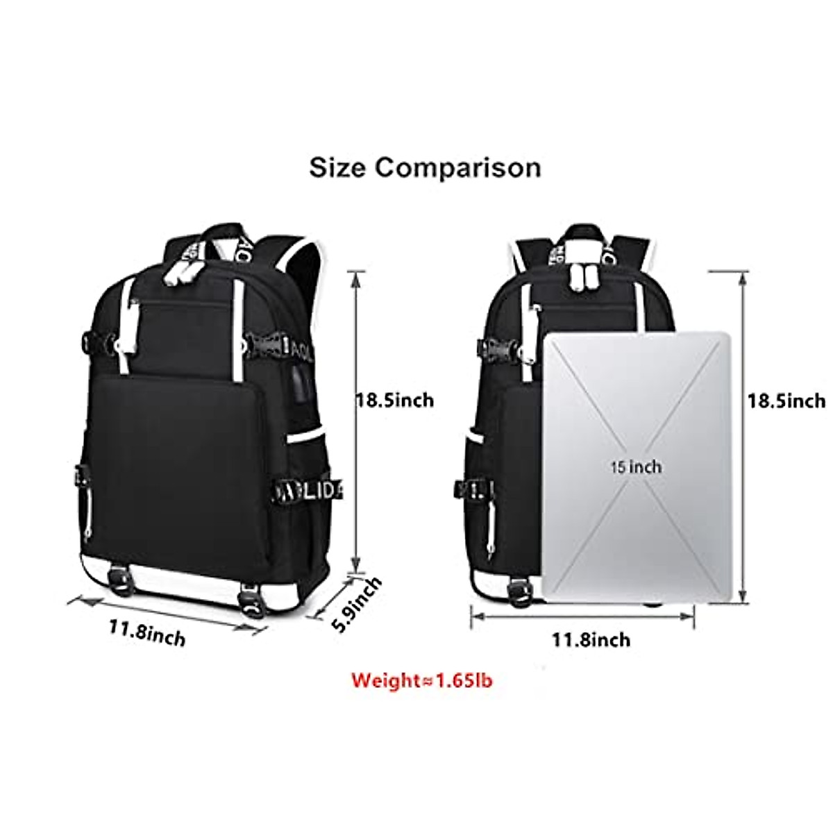 Jotolan Kids Messi Durable School Backpack-Boys PSG Lightweight Bookbag Canvas Travel Backpack with USB Charging Port, Blue, One Size