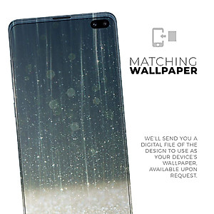 DesignSkinz Scratched Blue and Gold Showers Protective Vinyl Decal Wrap Skin Cover Compatible with The Samsung Galaxy S20 (Screen Trim & Back Glass Skin)