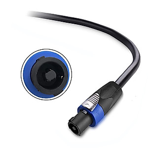 ROCMUZZK 2 Pack 30ft Pro Speakon to Speakon Cable, Pair 12AWG Patch Cords, Professional Speakon Audio Cable Cord with NL4FC Connector