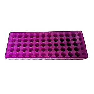 Tube Rack Double Panel 60 Positions Polypropylene for 0.5ml-2ml Microcentrifuge Tubes, Pack of 5(Blue, Orange,White, Purple, Green)