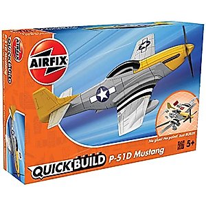 Airfix Quickbuild P-51D Mustang Airplane Brick Building Plastic Model Kit J6016
