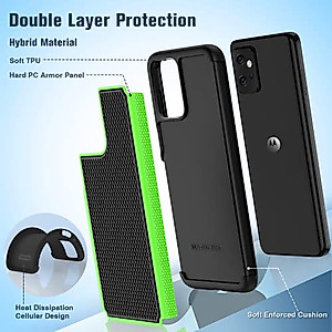 FNTCASE for Motorola Moto G-Power-2023 Case: Moto G 5G 2023 Case | Dual Layer Protective Heavy Duty Cell Phone Cover Shockproof with Textured - Military Protection Bumper - Green