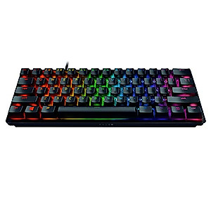 Razer Huntsman Mini (Purple Switch) - Compact Gaming Keyboard (Compact 60 Percent Keyboard with Clicky Opto-Mechanical Switches, PBT Keycaps, Detachable USB-C Cable) US Layout